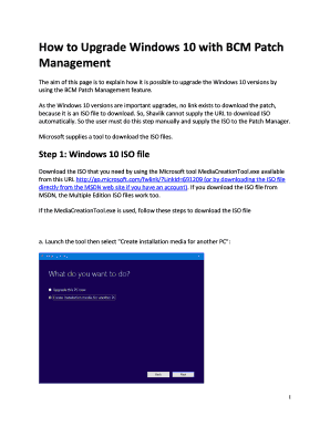 Fillable Online How to Upgrade Windows 10 with BCM Patch Fax Email ...