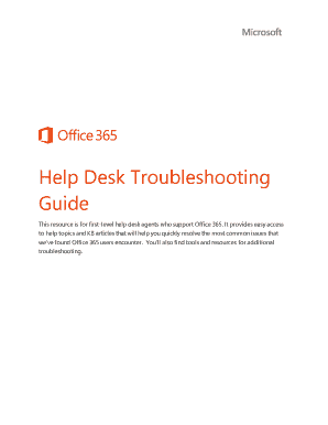 Fillable Online This resource is for first-level help desk agents who ...