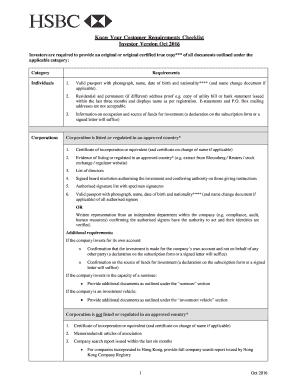 Fillable Online Know Your Customer Requirements Checklist Fax Email ...
