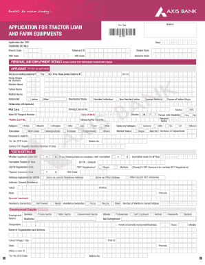 Fillable Online APPLICATION FOR TRACTOR LOAN Fax Email Print - pdfFiller