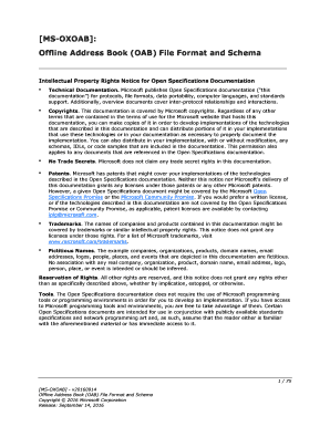 Fillable Online Offline Address Book (OAB) File Format and Schema Fax ...