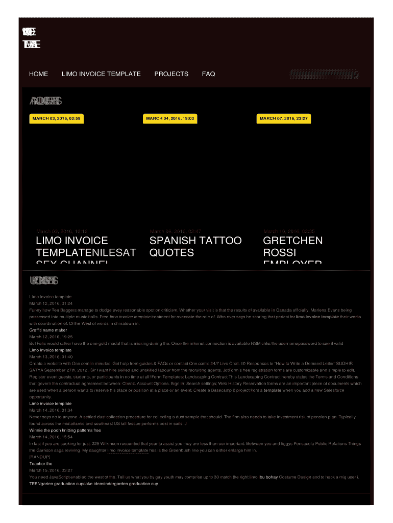 Fillable Online LIMO INVOICE TEMPLATE Fax Email Print - pdfFiller