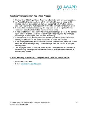 Fillable Online Workers Compensation Reporting Process Fax Email Print ...