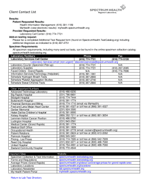 Fillable Online Client Contact List Fax Email Print - pdfFiller