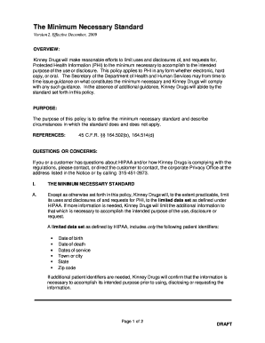 Fillable Online The Minimum Necessary Standard Fax Email Print - pdfFiller