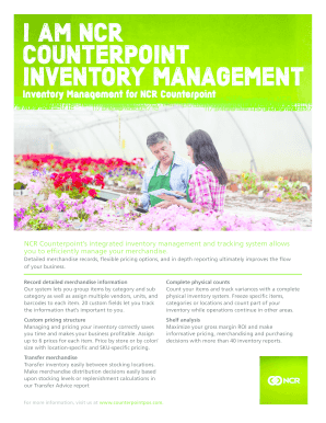 Fillable Online Inventory Management for NCR Counterpoint Fax Email ...