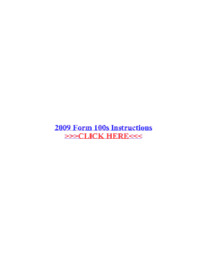 Fillable Online 2009 Form 100s Instructions Fax Email Print - pdfFiller