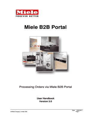 Fillable Online Miele B2B Portal Fax Email Print - pdfFiller