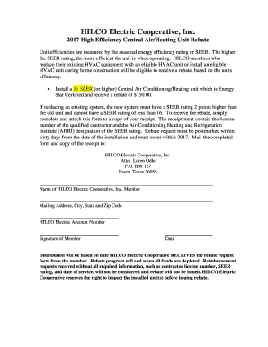 Fillable Online HILCO Electric Cooperative, Inc Fax Email Print - pdfFiller