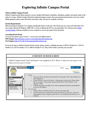 Fillable Online Exploring Infinite Campus Portal Fax Email Print ...