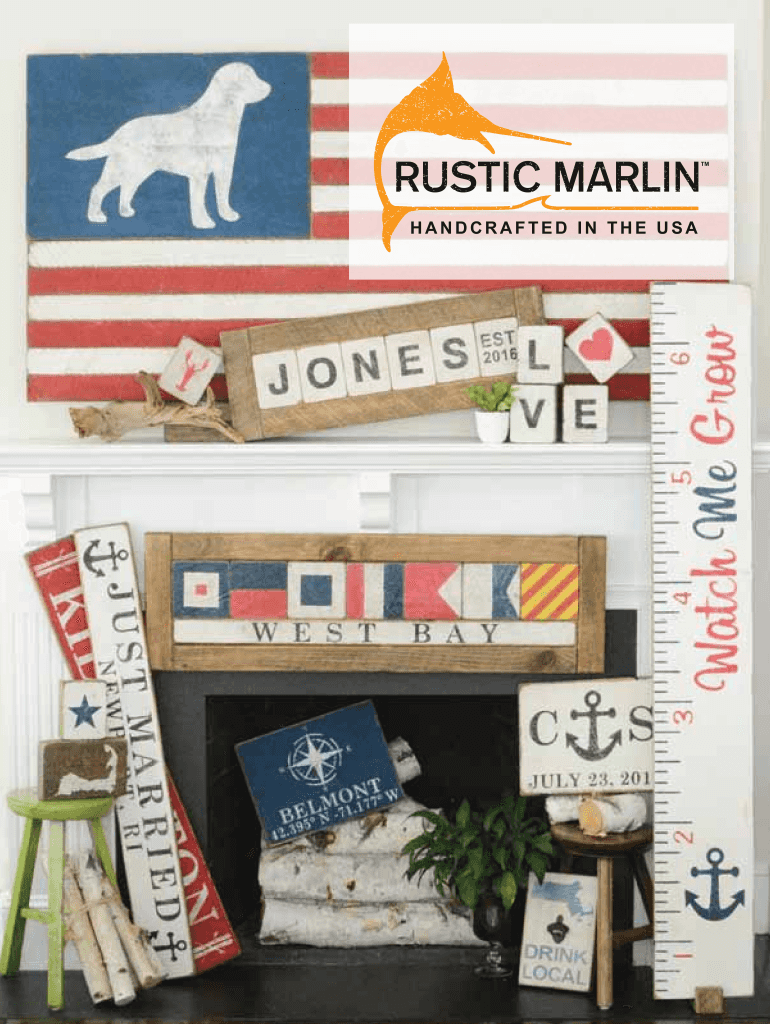 Fillable Online Rustic Marlin Designs was founded out of love in the ...