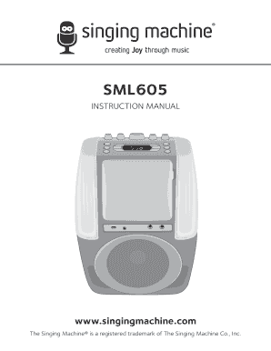 Fillable Online The Singing Machine is a registered trademark of The ...