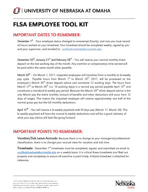 Fillable Online FLSA EMPLOYEE TOOL KIT Fax Email Print - pdfFiller