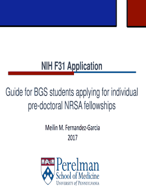 Fillable Online NIH F31 Application Fax Email Print - pdfFiller