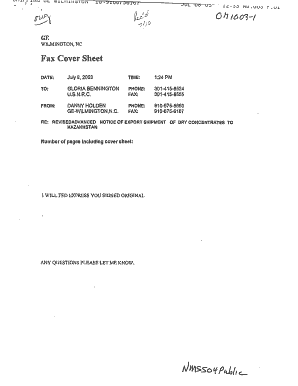 Fillable Online Faf Cover Sheet Fax Email Print - pdfFiller