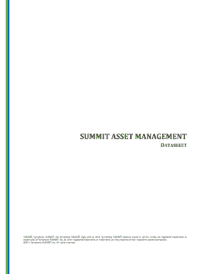 Fillable Online SUMMIT ASSET MANAGEMENT Fax Email Print - pdfFiller