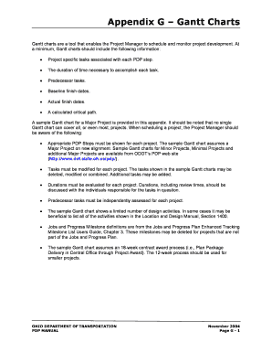 Fillable Online Appendix G Gantt Charts Fax Email Print - pdfFiller