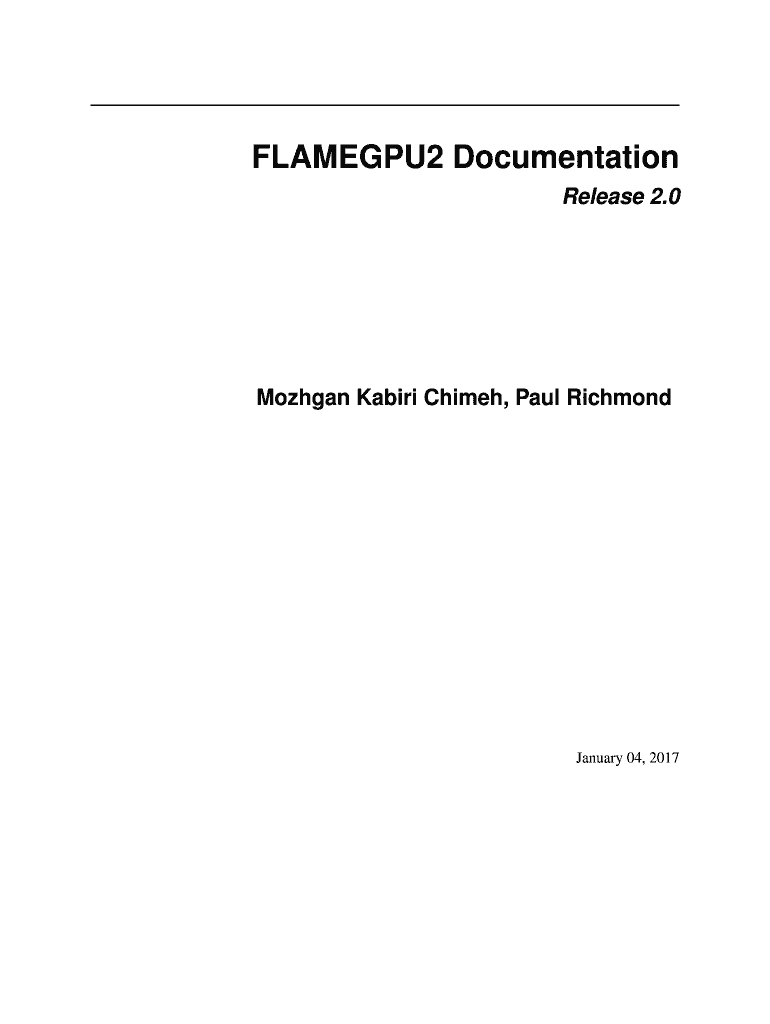 Fillable Online FLAMEGPU2 Documentation Fax Email Print - pdfFiller