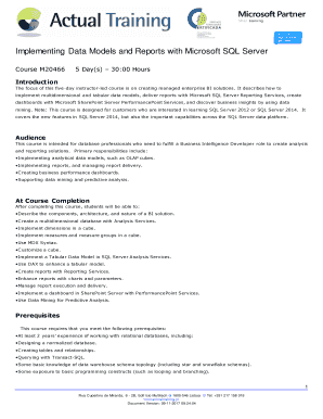 Fillable Online Course M20466 Fax Email Print - pdfFiller