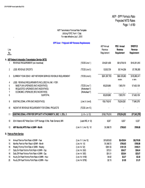 Fillable Online AEP - SPP Formula Rate Fax Email Print - pdfFiller