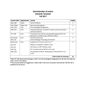 Fillable Online Schedule Template Fax Email Print - pdfFiller
