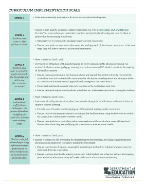 Fillable Online CURRICULUM IMPLEMENTATION SCALE Fax Email Print - pdfFiller