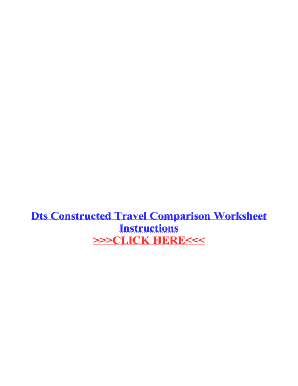 Fillable Online Dts Constructed Travel Comparison Fax Email Print ...