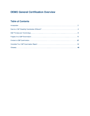 Fillable Online DEMO General Certification Overview Fax Email Print ...