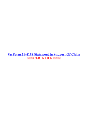 Fillable Online Va Form 21-4138 Statement In Support Of Fax Email Print ...