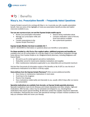 Fillable Online Prescription Benefit Frequently Asked Questions Fax Email Print - pdfFiller