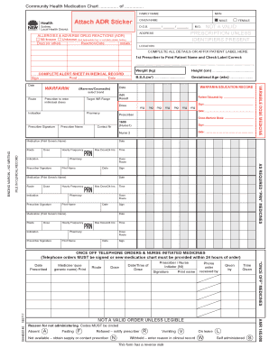Fillable Online Community Health Medication Chart Fax Email Print ...