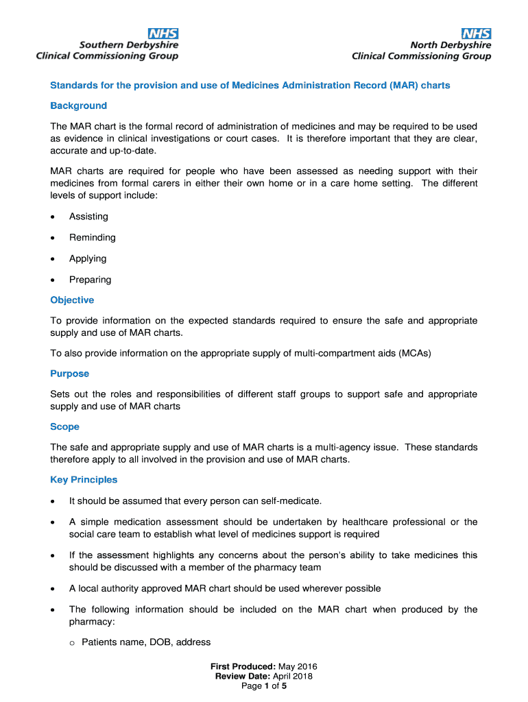 Fillable Online Standards for the provision and use of Medicines ...