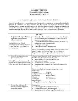 Fillable Online Reconciling Medications Fax Email Print - pdfFiller