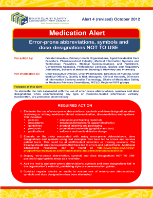 Fillable Online Medication Alert Fax Email Print - pdfFiller