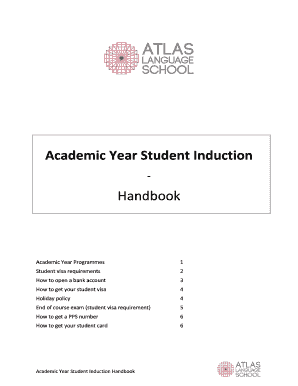 Fillable Online Academic Year Student Induction Fax Email Print - pdfFiller