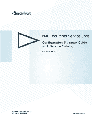Fillable Online BMC FootPrints Service Core Configuration Guide (with ...