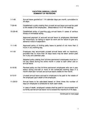 Fillable Online VACATION (ANNUAL) LEAVE Fax Email Print - pdfFiller