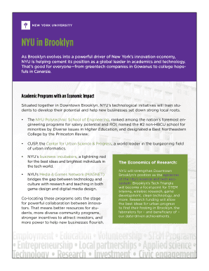 Fillable Online NYU in Brooklyn Fax Email Print - pdfFiller