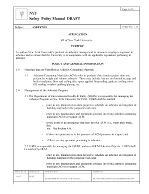 Fillable Online Safety Policy Manual DRAFT Fax Email Print - pdfFiller