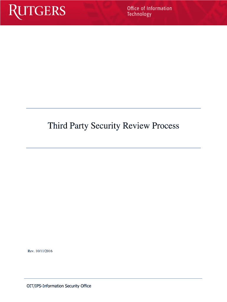 Fillable Online Third Party Security Review Process Fax Email Print ...