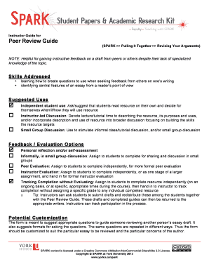 Fillable Online Peer Review Guide Fax Email Print - pdfFiller