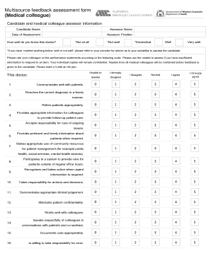 Fillable Online Multisource feedback assessment form Fax Email Print ...