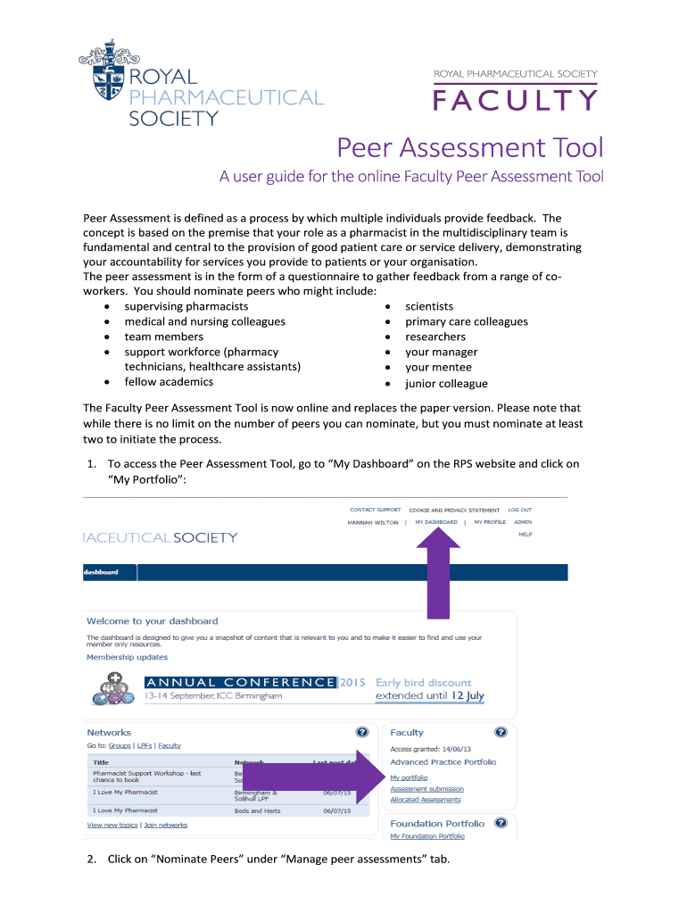 Fillable Online Peer Assessment Tool Fax Email Print - pdfFiller