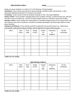Fillable Online Punctuality: Fax Email Print - pdfFiller