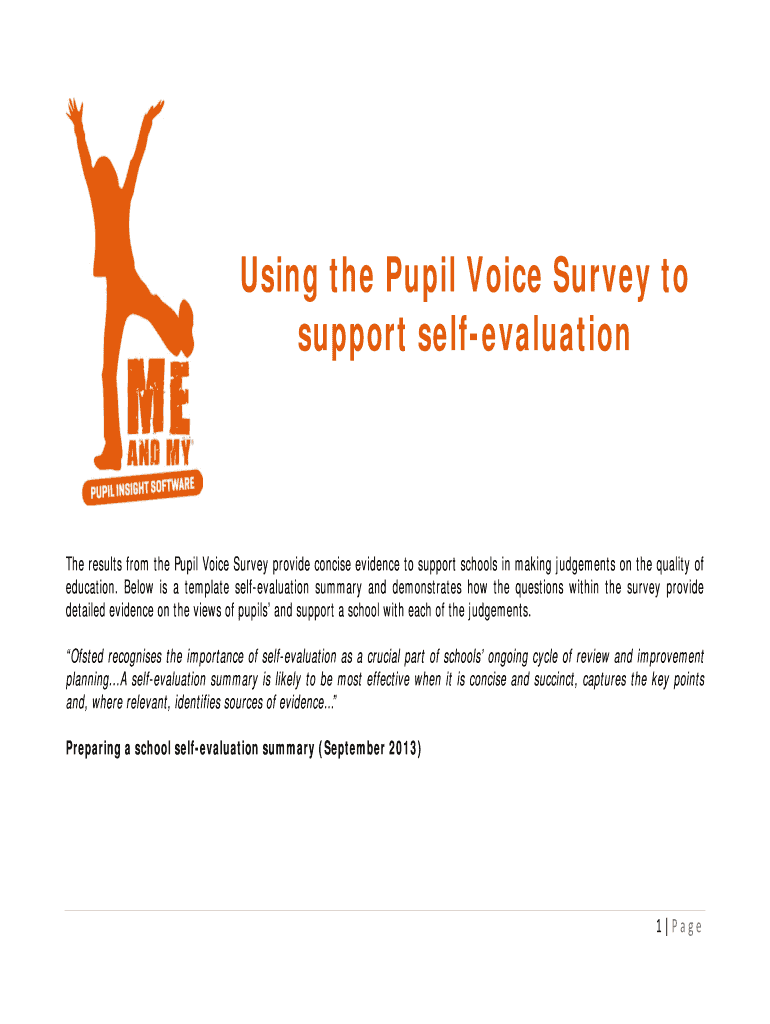 Fillable Online Using the Pupil Voice Survey to Fax Email Print - pdfFiller