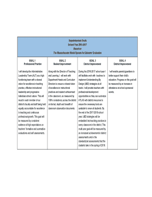 Fillable Online The Massachusetts Model System for Educator Evaluation ...