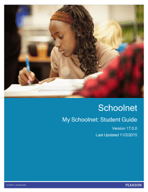 Fillable Online My Schoolnet: Student Guide Fax Email Print - pdfFiller