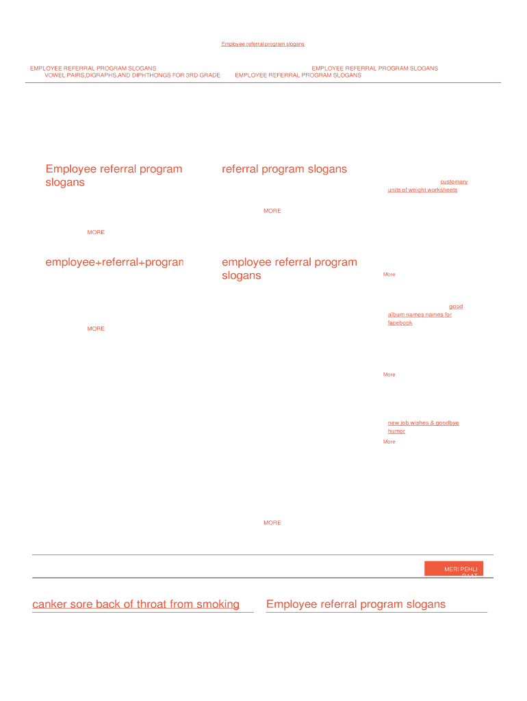 Fillable Online Employee referral program slogans Fax Email Print ...