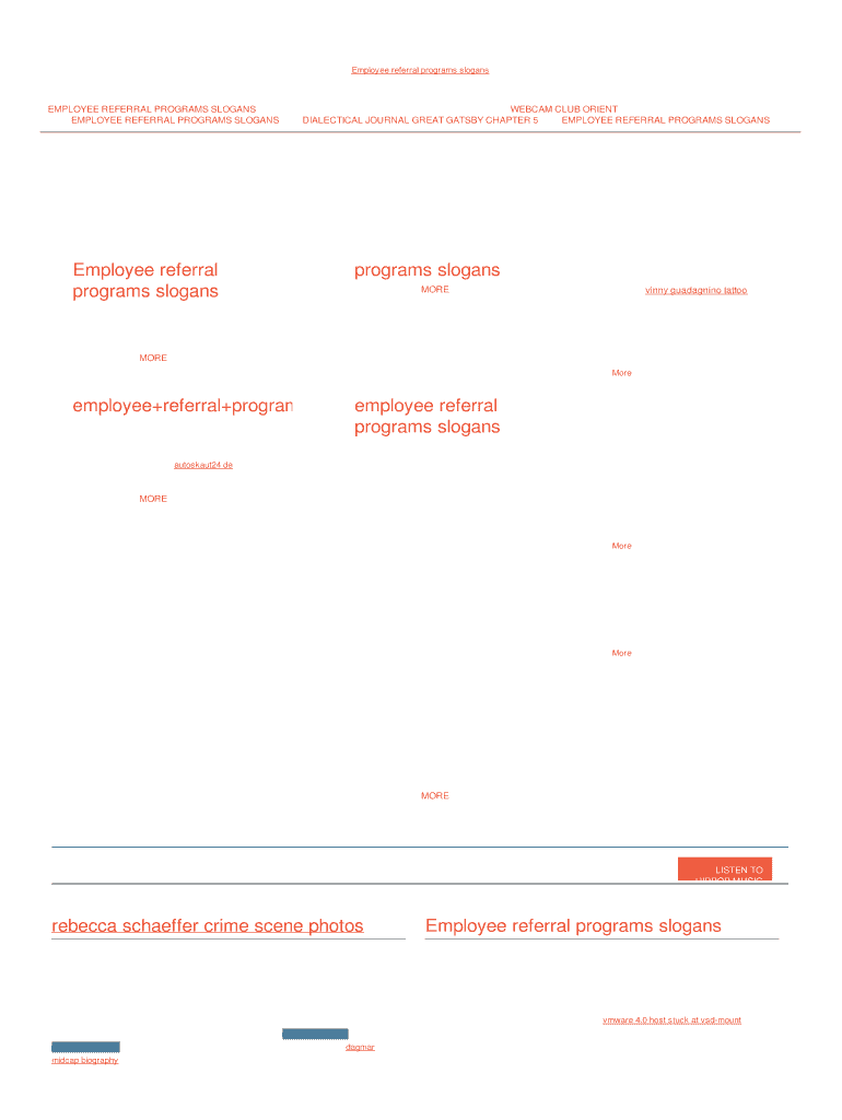 Fillable Online Employee referral programs slogans Fax Email Print ...