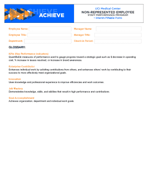 Fillable Online NON-REPRESENTED EMPLOYEE Fax Email Print - pdfFiller